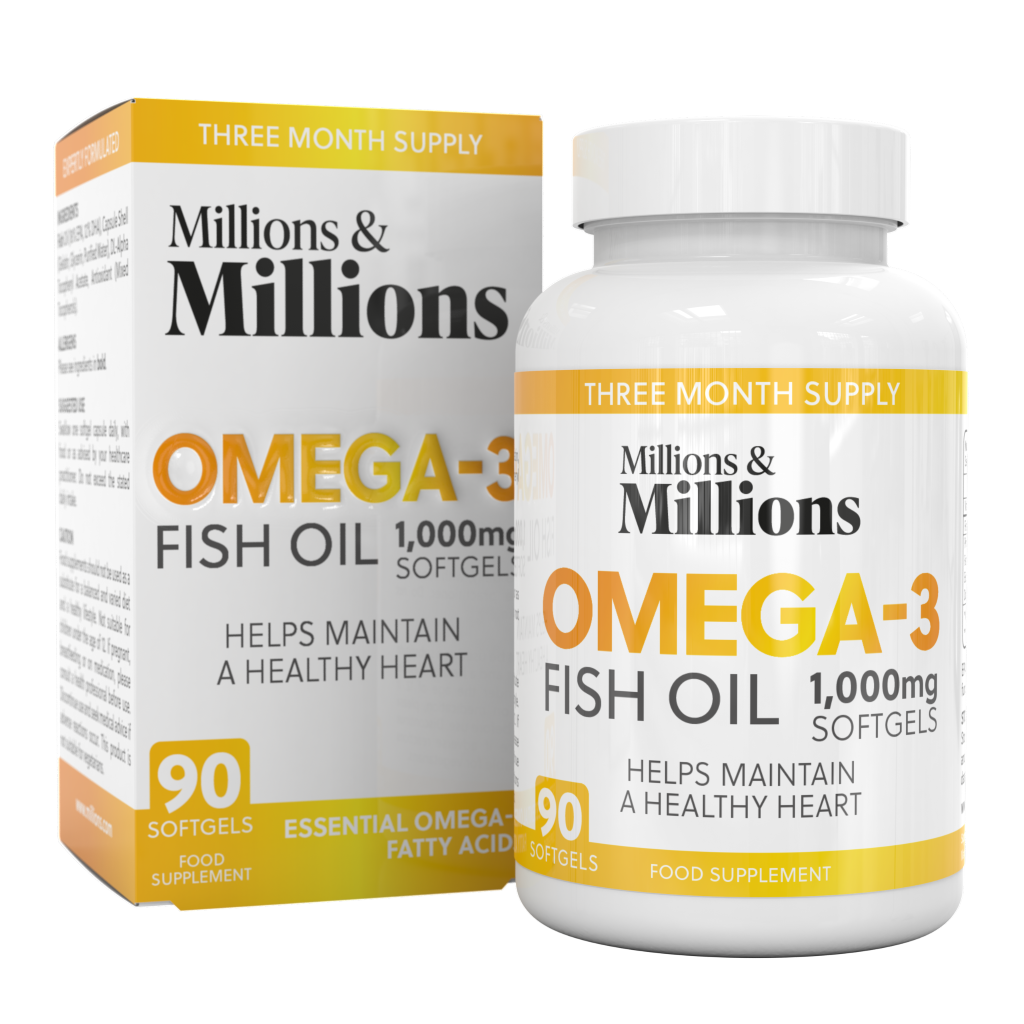 P2575 Millions & Millions – Omega 3 Fish Oil 1,000mg – 90 Softgels ...